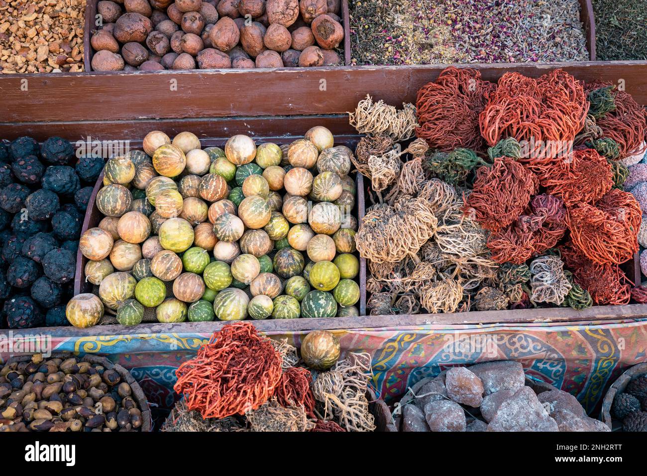Egiptian Spices and Herbs at Traditional Arab Oriental Bazaar at Nubian ...