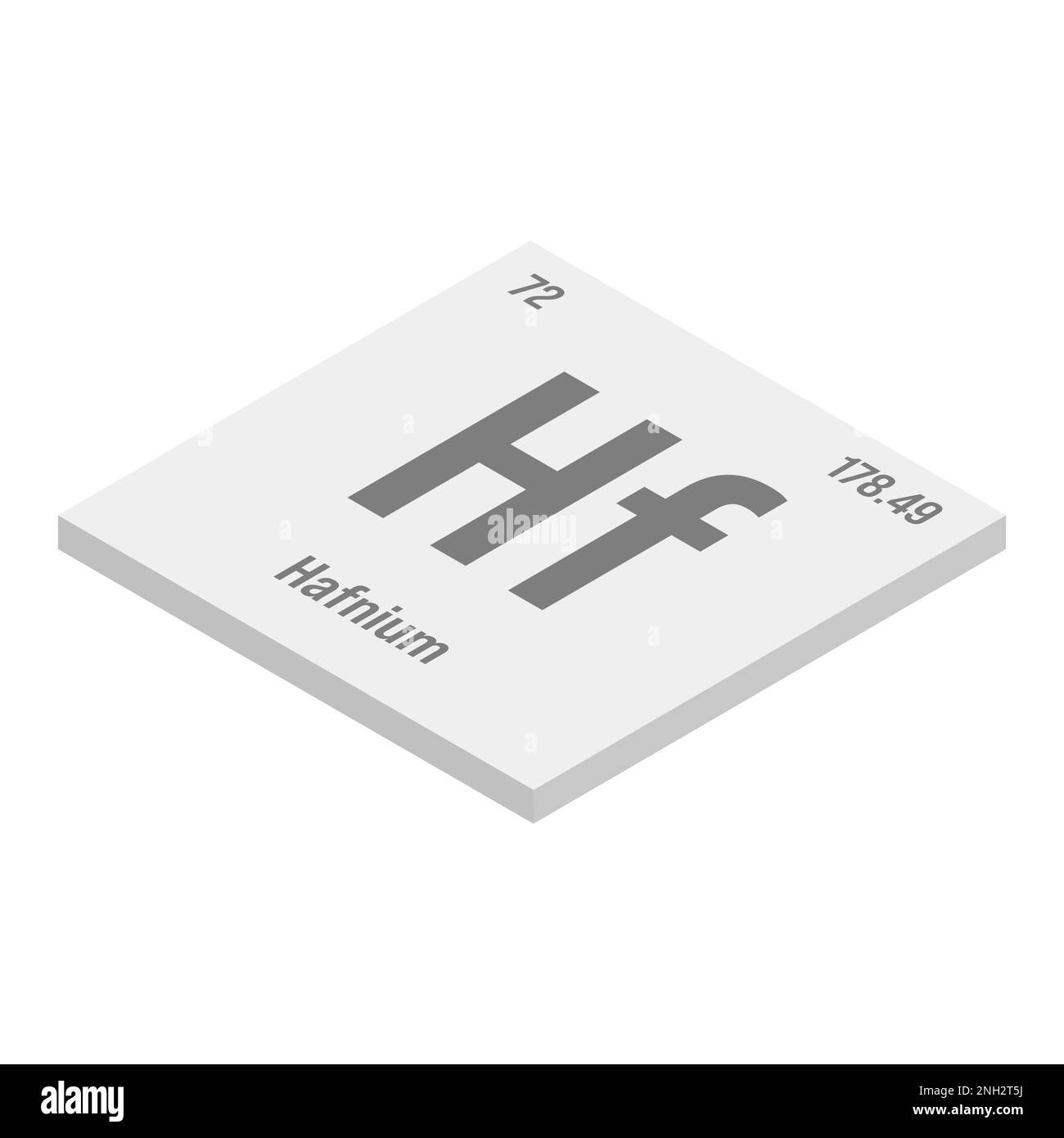 Germanium, Ge, gray 3D isometric illustration of periodic table element ...