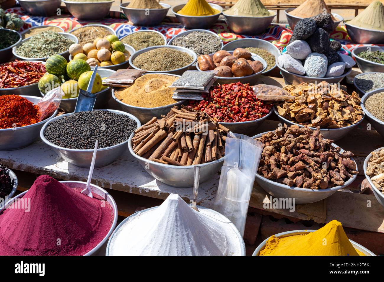 Egiptian Spices and Herbs at Traditional Arab Oriental Bazaar at Nubian ...