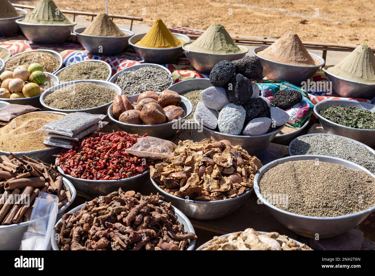 Egiptian Spices and Herbs at Traditional Arab Oriental Bazaar at Nubian ...