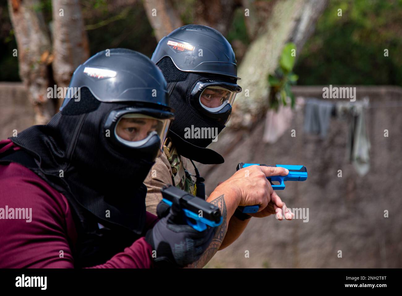 Officers with Honolulu Police Department provide security during a ...