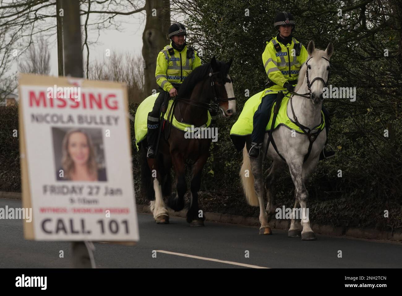 Mounted Police Officers Along The Main Road In The Village Of St