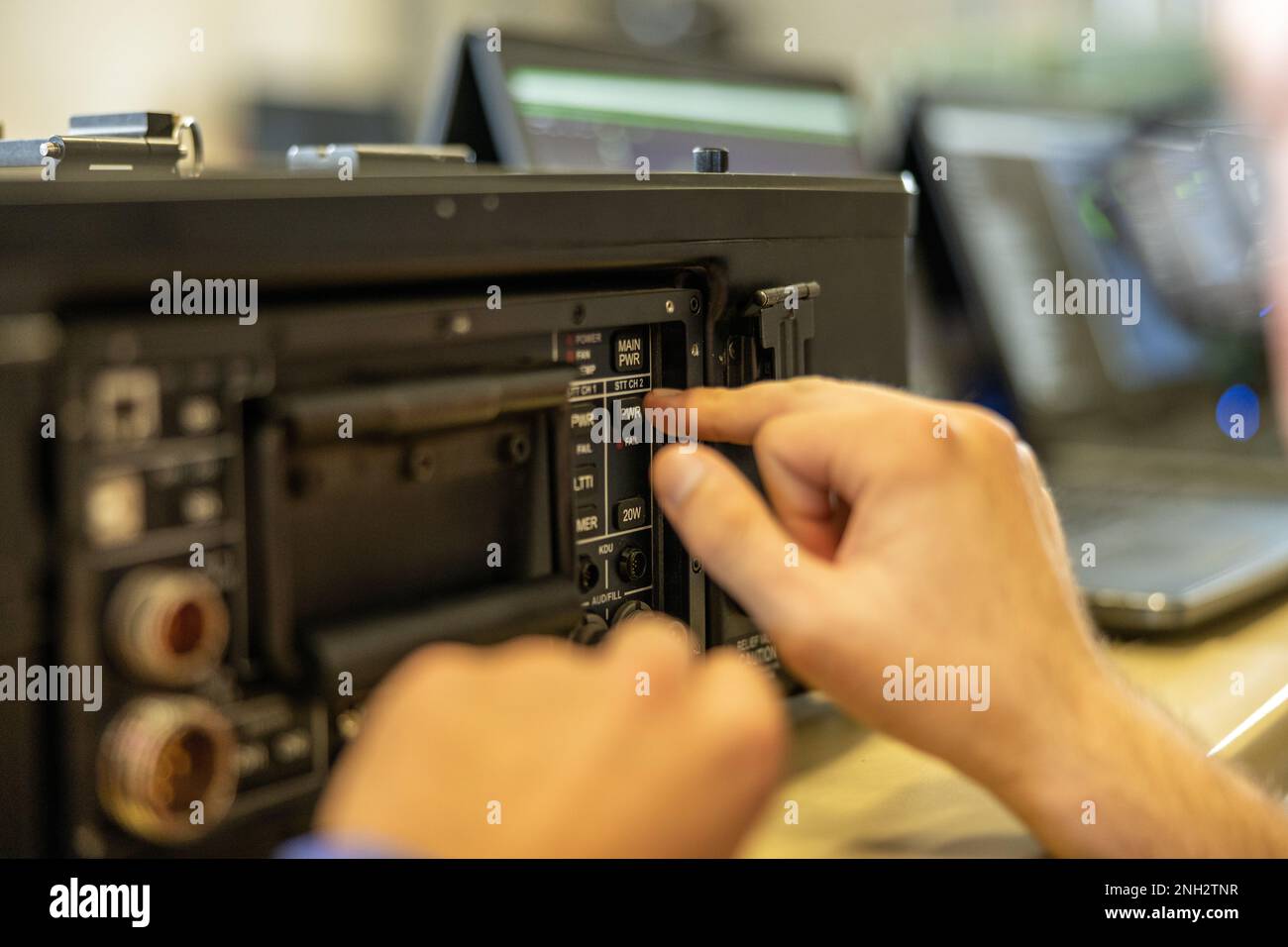U.S. Marine Corps Lance Cpl. Adam Schraibman, an aviation communication ...