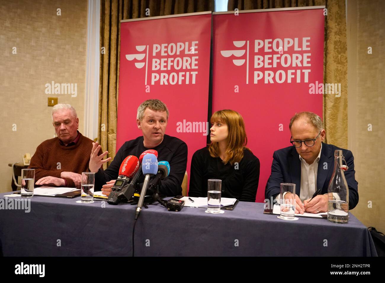 (left to right) Father Peter McVerry from the Peter McVerry Trust ...