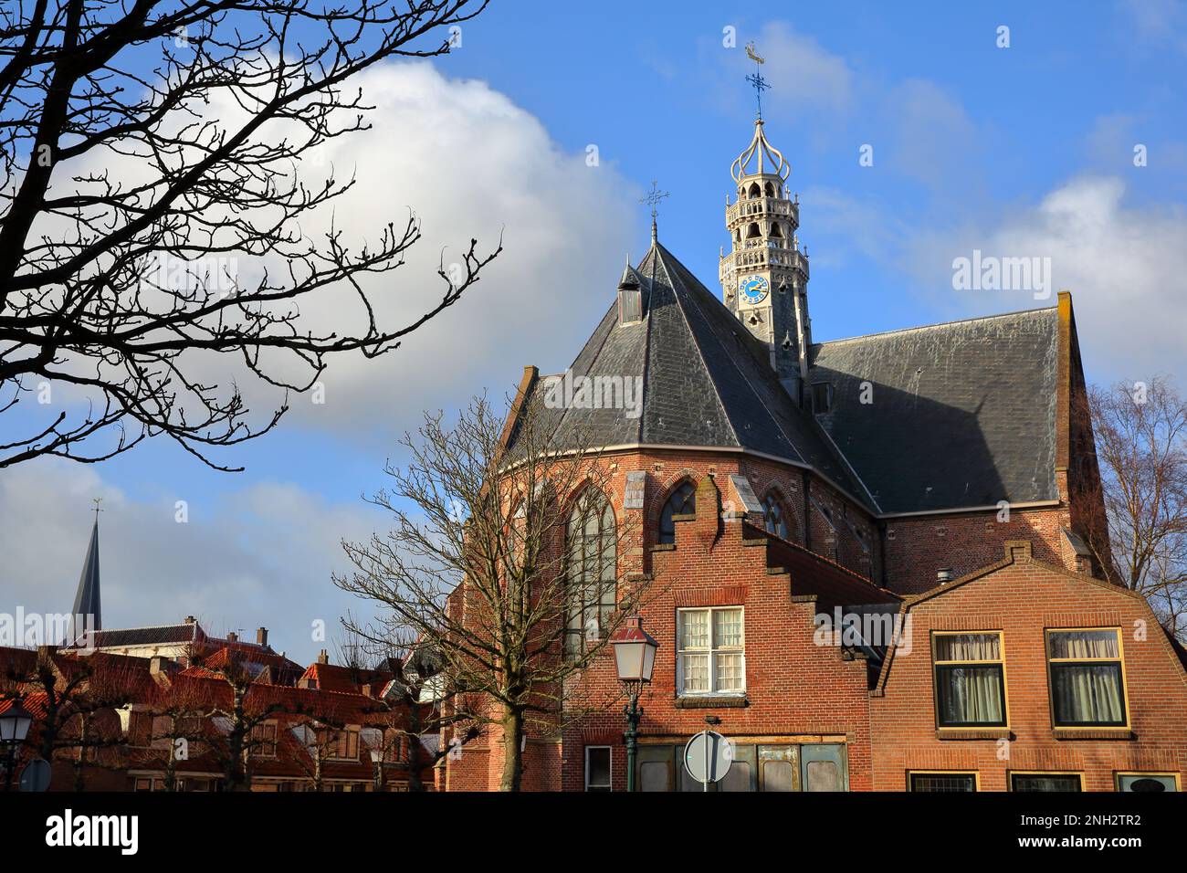 The external facade of Oosterkerk church (dated from 1519) located ...