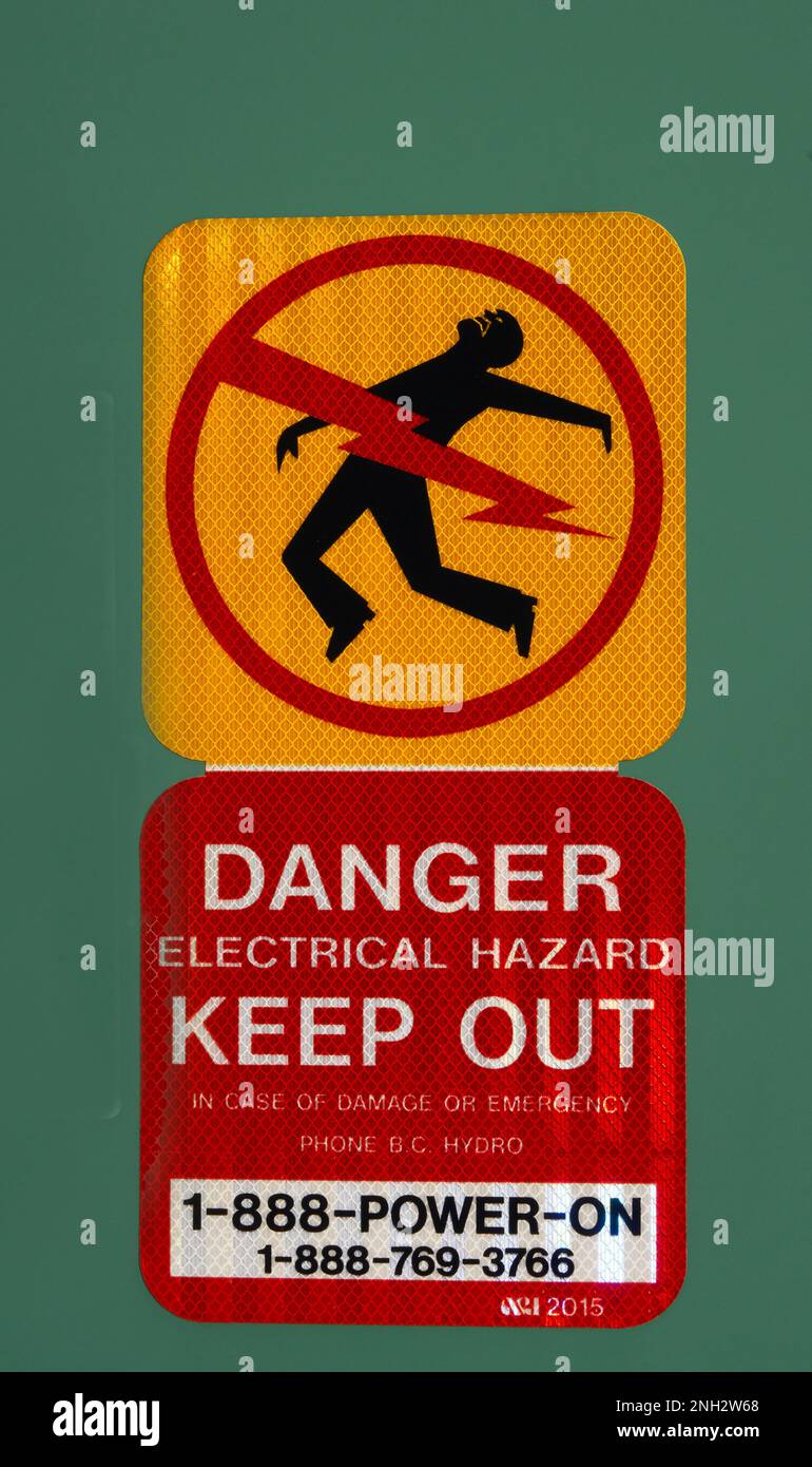 An orange and red danger sign showing a symbol of a person being ...