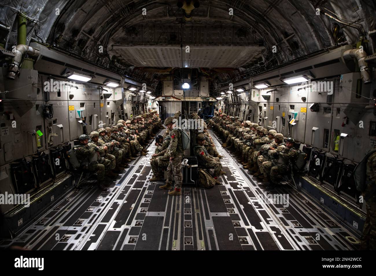 U.S. Army soldiers jump during Operation Toy Drop 2.0 on Fort Bragg ...
