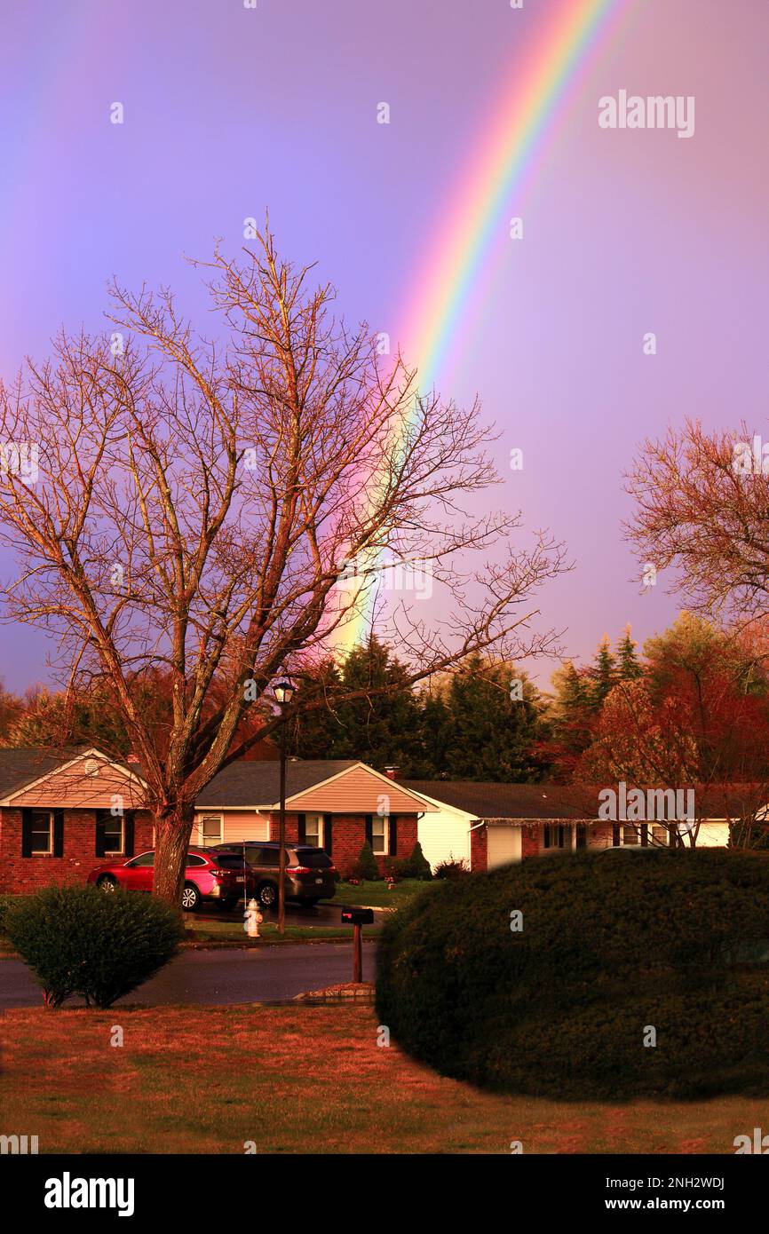 Rainbow Long Island New York Stock Photo - Alamy
