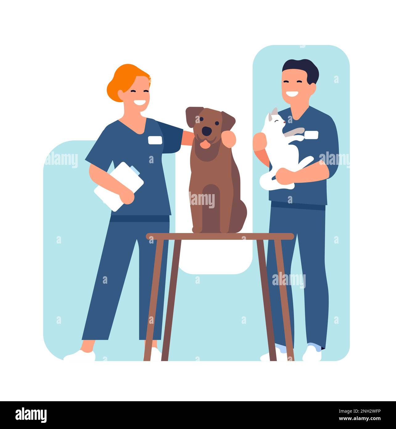 Caring for pets Stock Vector Images - Alamy