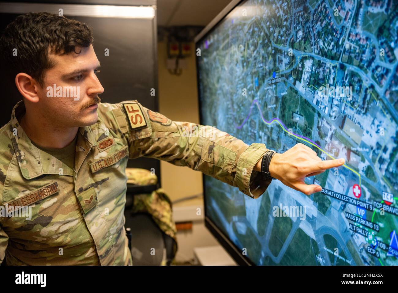 U.S. Air Force Senior Airman Austin Dalessandro, 100th Security Forces ...