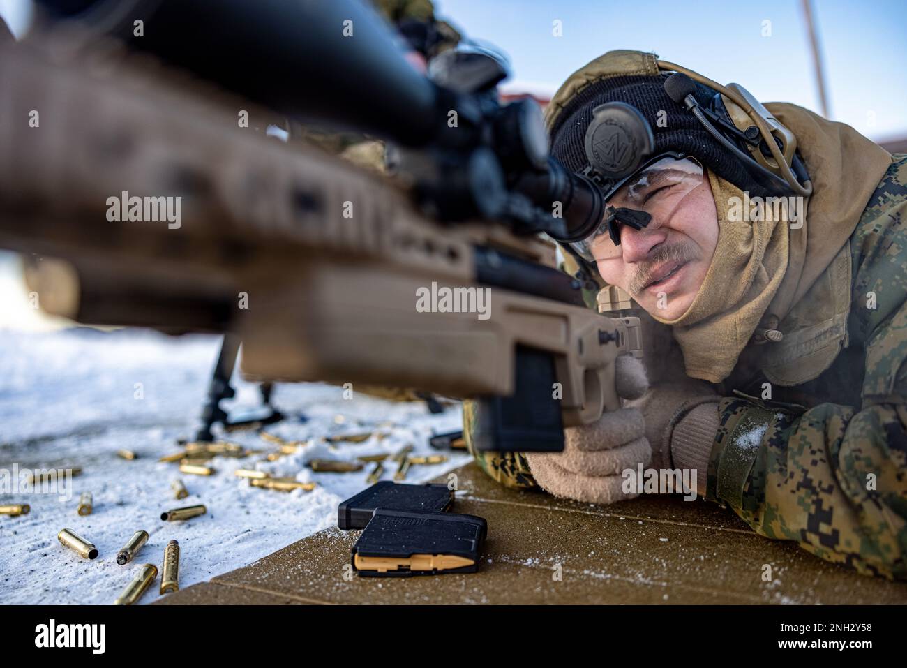 A U.S. Marine with 2d Reconnaissance Battalion, 2d Marine Division ...