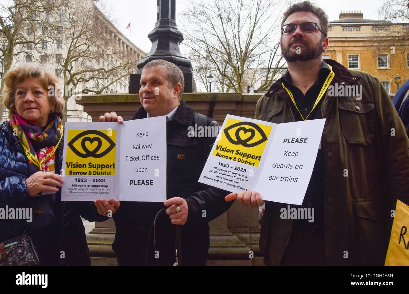 London, UK. 20th February 2023. Members from the National Federation of ...