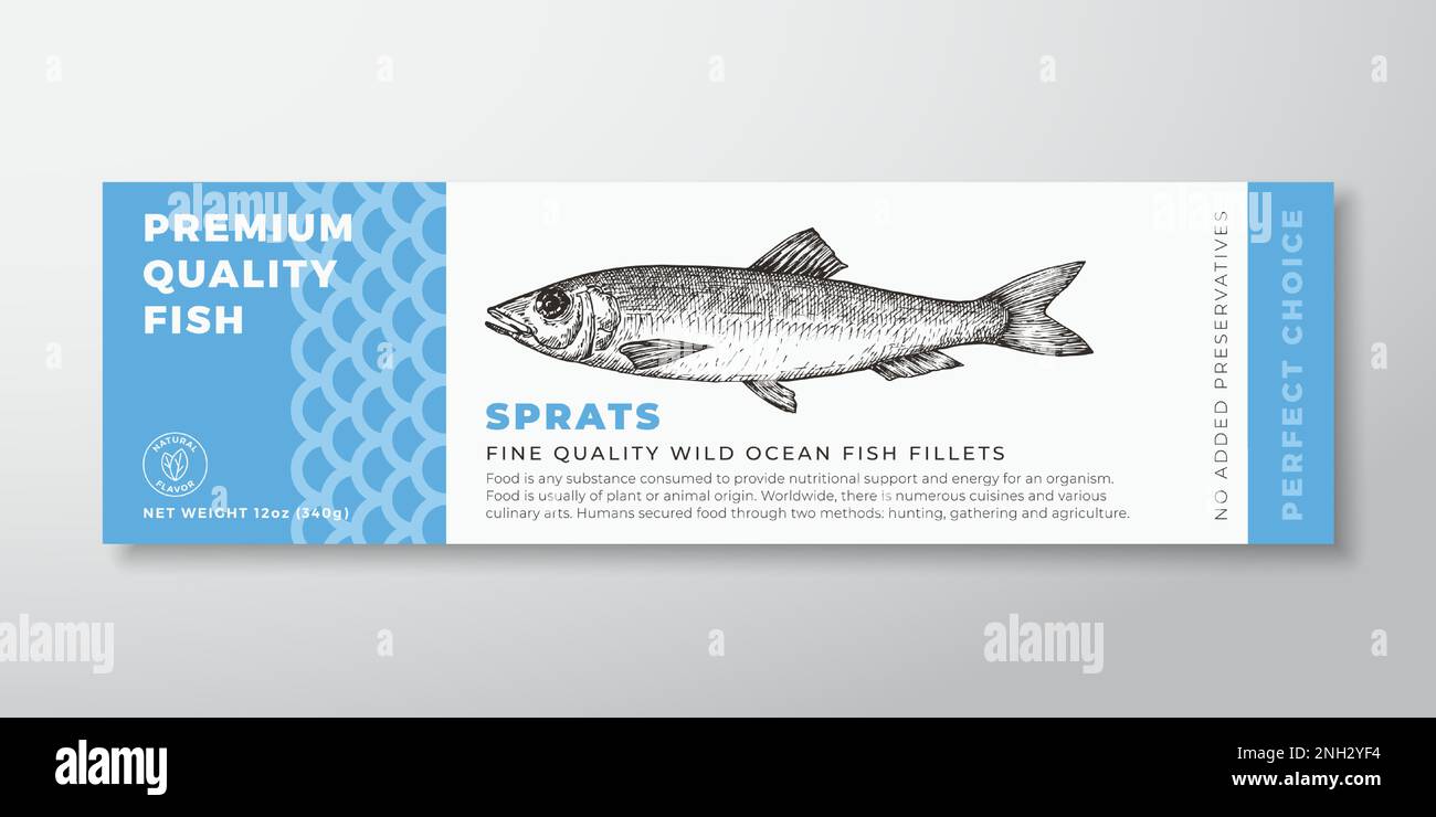 Premium Quality Sprats Vector Packaging Label Design Modern Typography ...