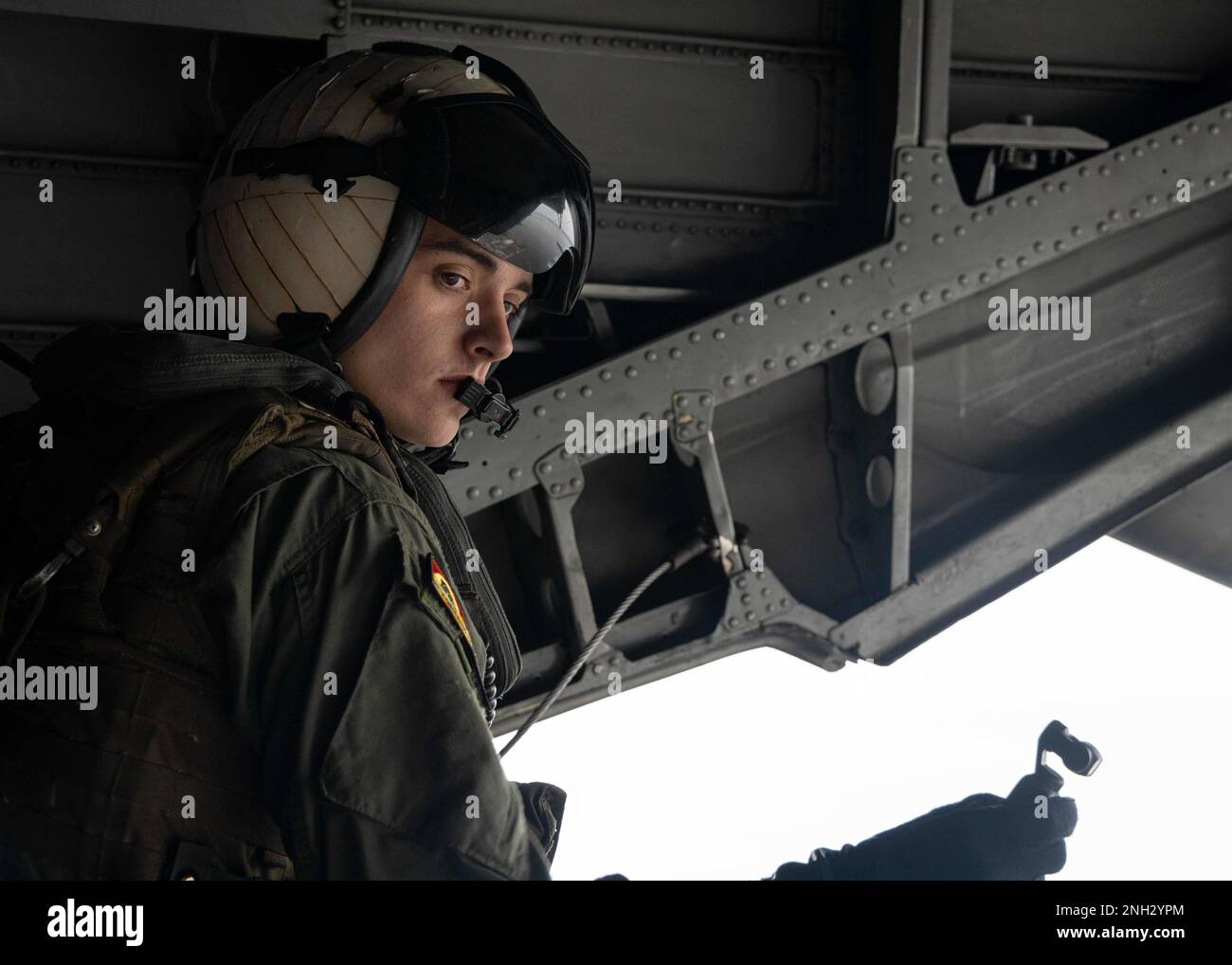 Naval Aircrewman (Helicopter) 2nd Class Jordan Epping, assigned to the ...
