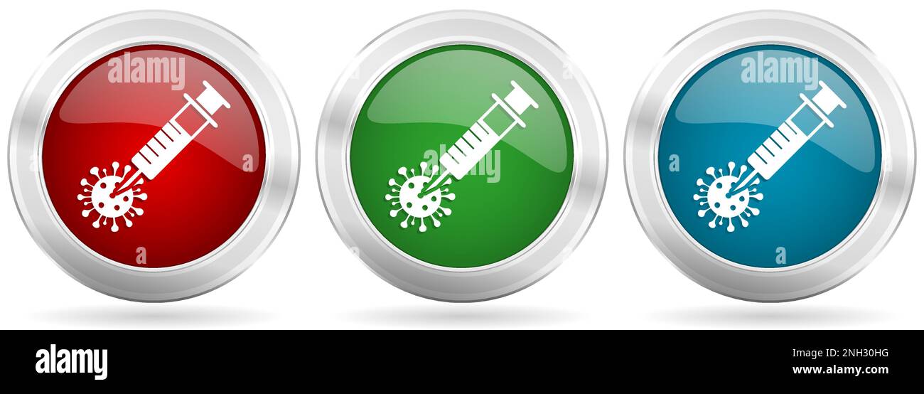 Syringe injection silver metallic Stock Vector Images - Alamy