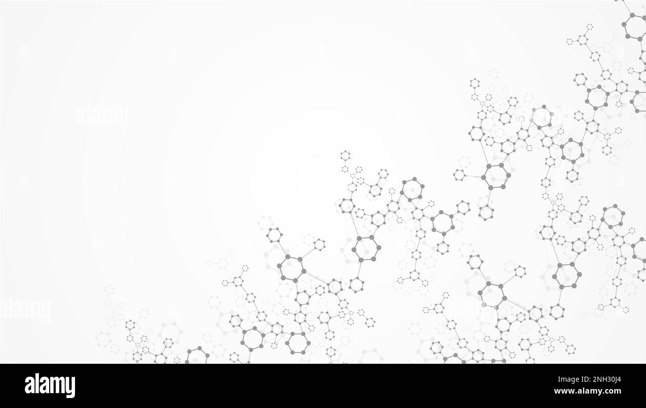 Modern Science Background With Lines Dots And Hexagons Wave Flow Abstract Background