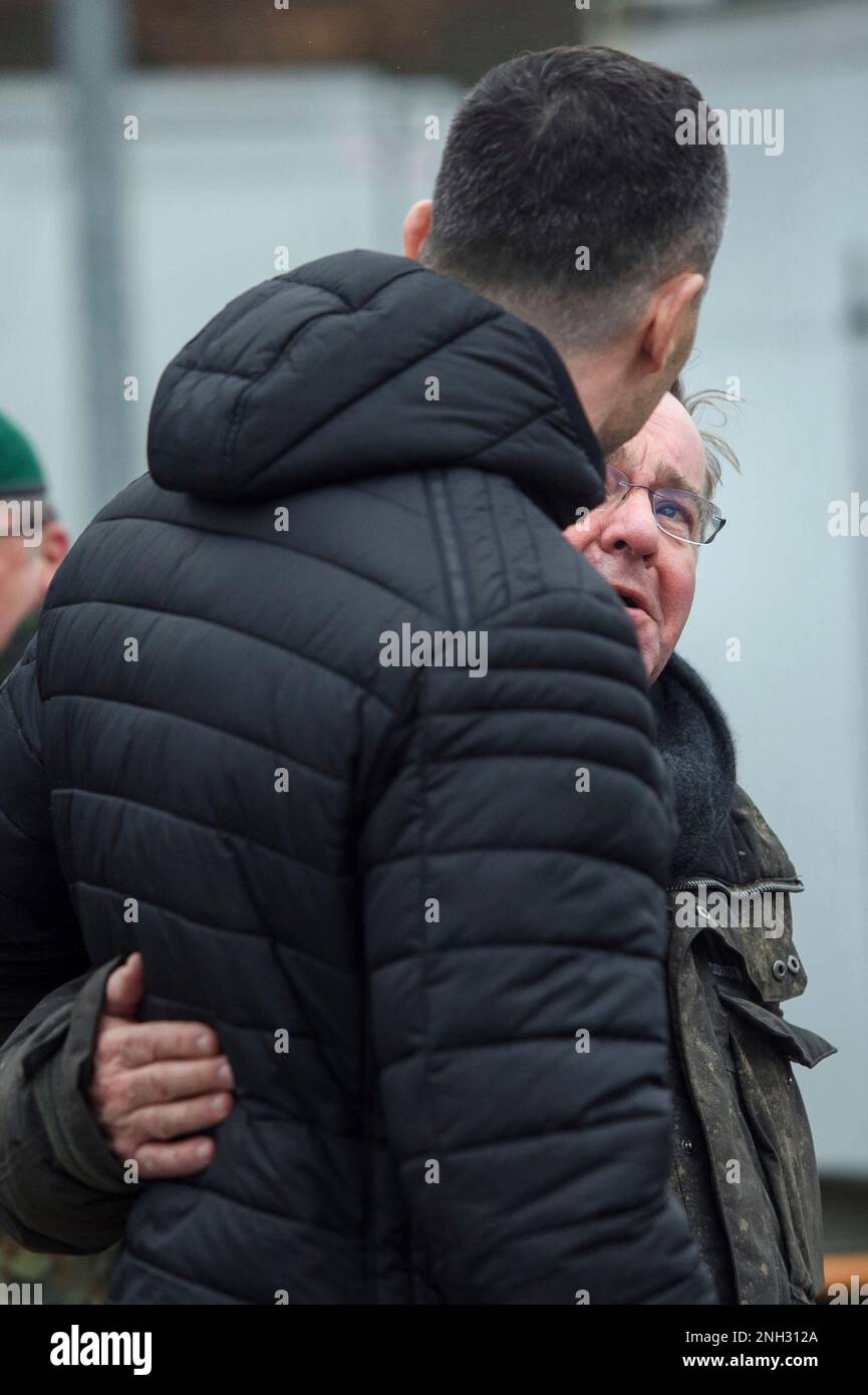 German Defence Minister Boris Pistorius embraces former boxer and ...