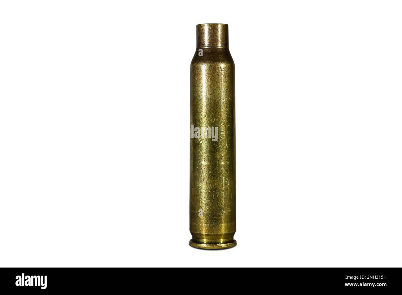machine gun cartridge case isolated on white background close up Stock ...