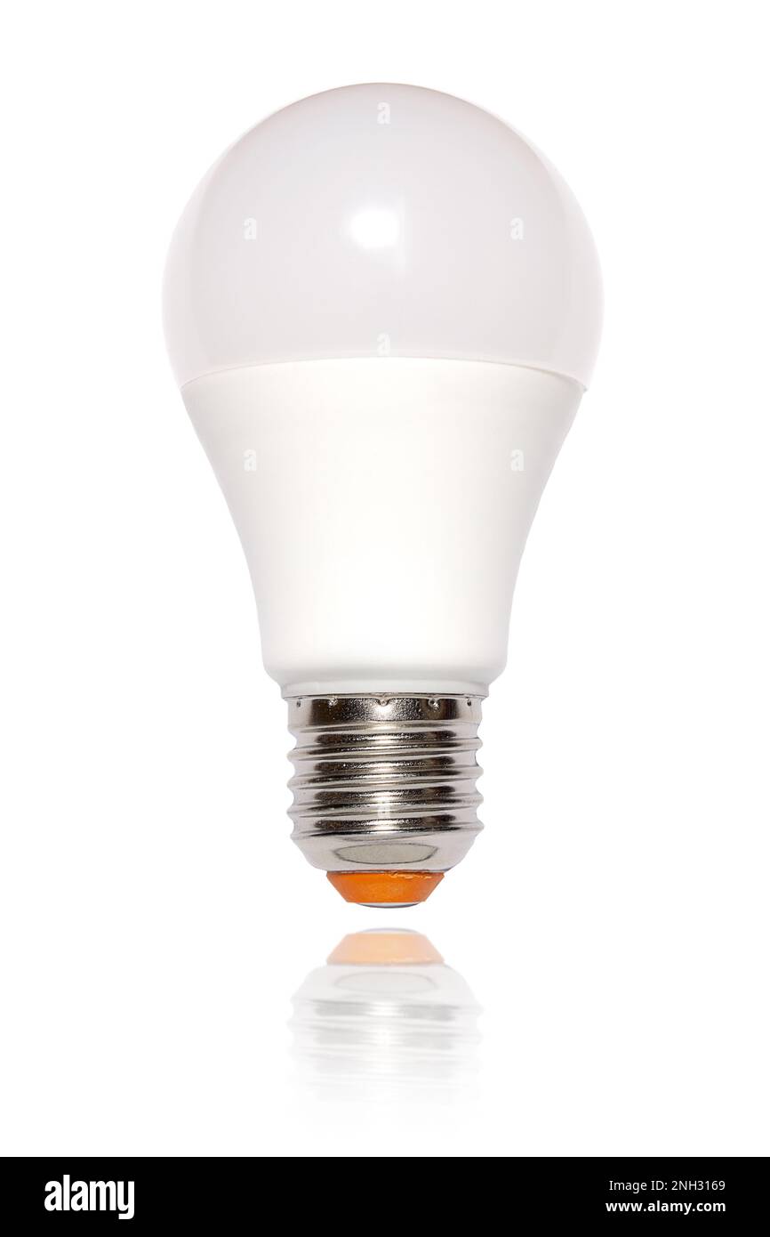 modern LED lamp, isolated on a white background with reflection Stock ...