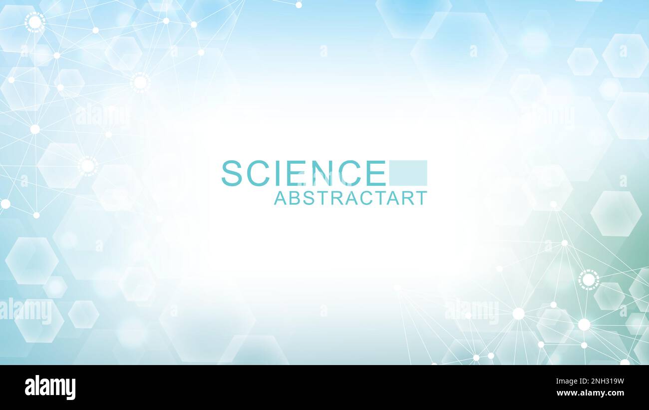 Modern abstract molecules structure for science or medical background ...