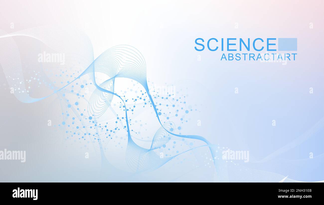 Modern abstract molecules structure for science or medical background ...