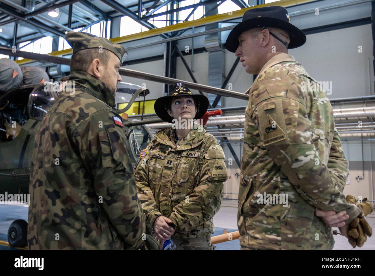 U.S. Army Cpt. Catherine Bradshaw, middle, Echo Troop commander, and ...