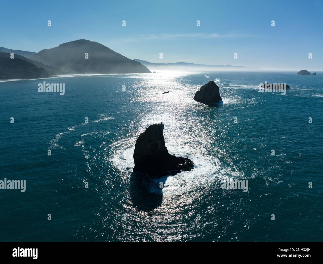 Scenic sea stacks lie off the Samuel H. Boardman State Scenic Corridor ...