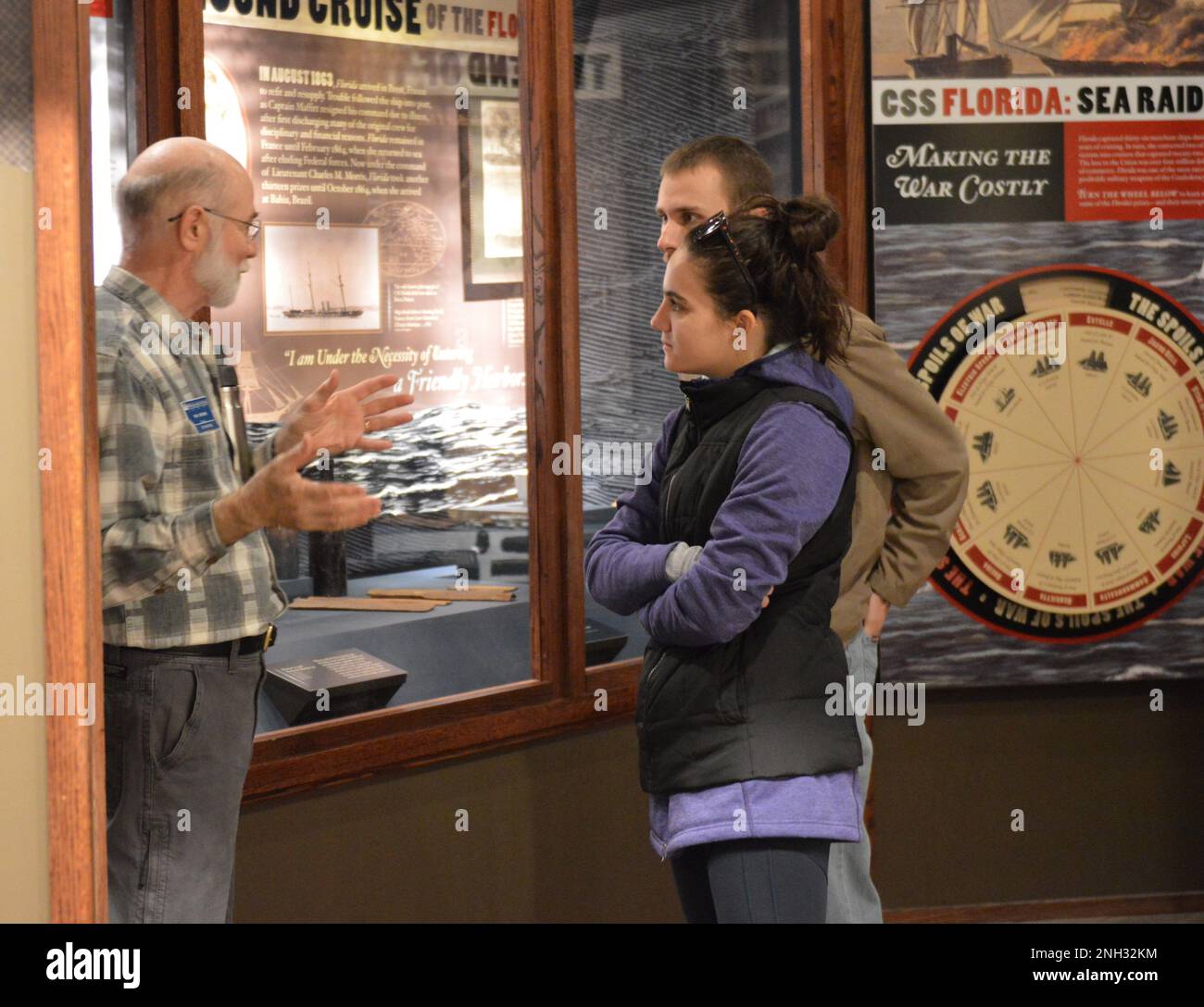 Rick Brown, a Volunteer Docent at the Hampton Roads Naval Museum, provides some meaningful ...