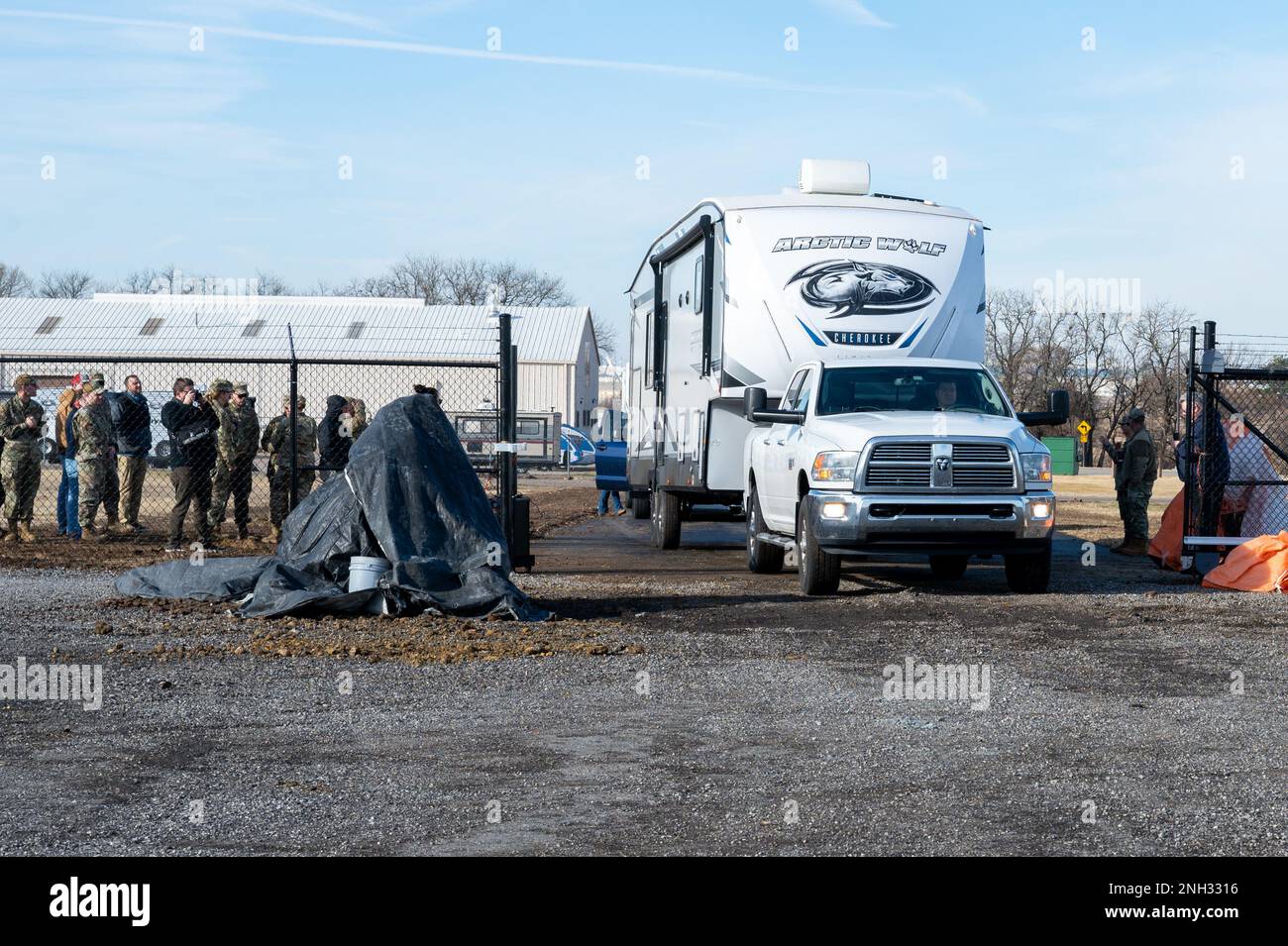 The first customer of the newly finished recreational vehicle lot pulls ...