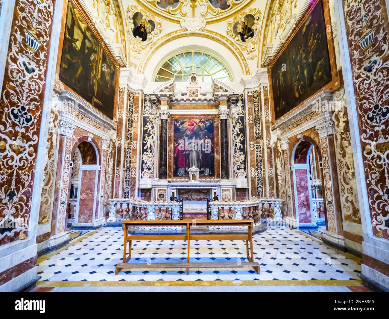 Chapel of the Holy Martyrs in the baroque style church of Jesus (chiesa del Gesu' ) called also ...