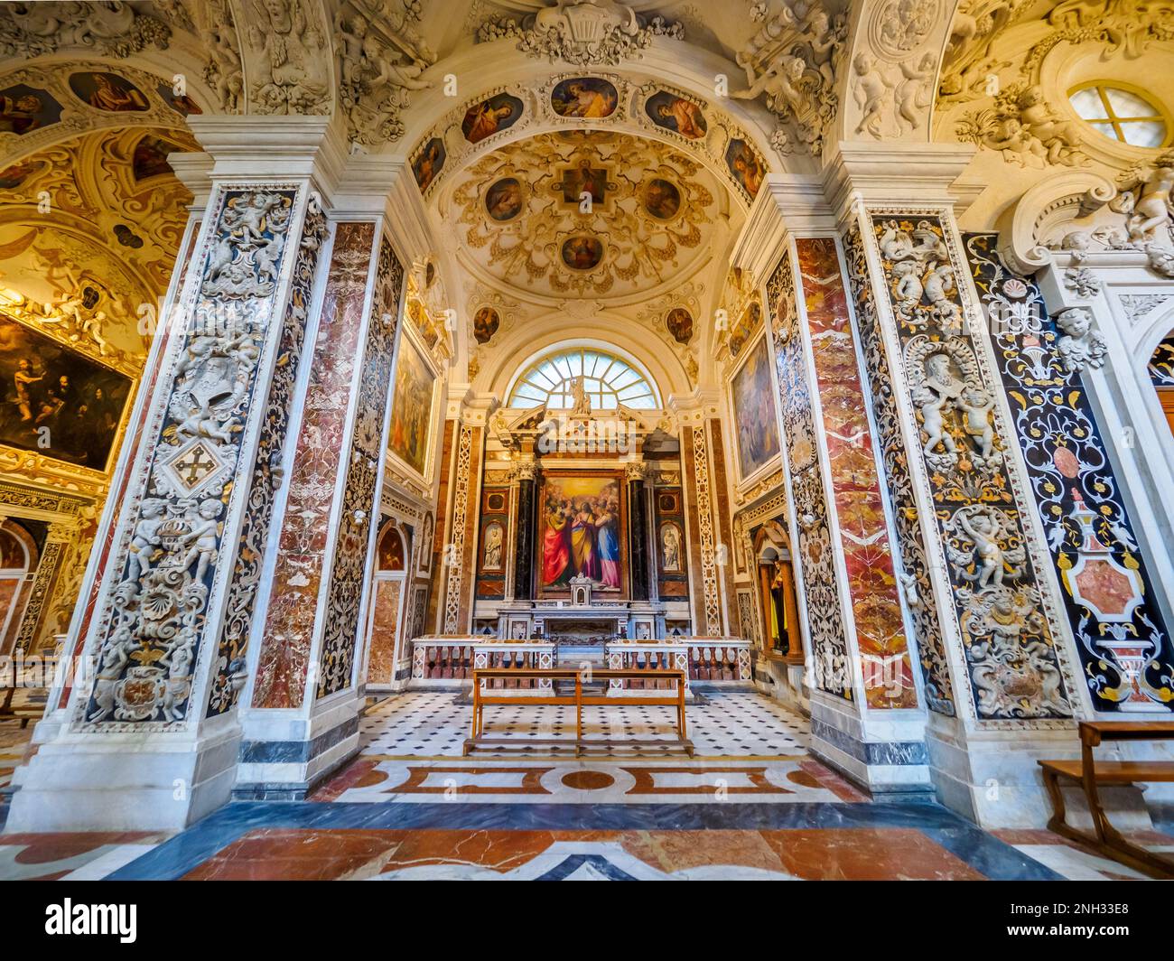 Chapel of the Holy Virgins in the baroque style church of Jesus (chiesa del Gesu' ) called also ...
