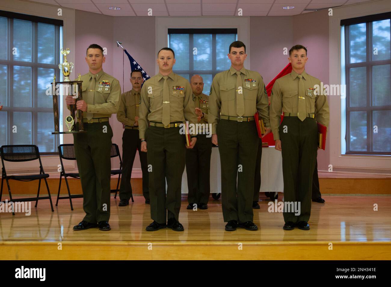 U.S. Marines with 2nd Light Armored Reconnaissance Battalion pose for a ...