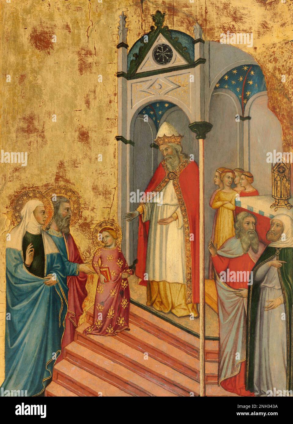 Andrea di Bartolo The Presentation of the Virgin in the Temple c. 1400/ 1405 Stock Photo - Alamy