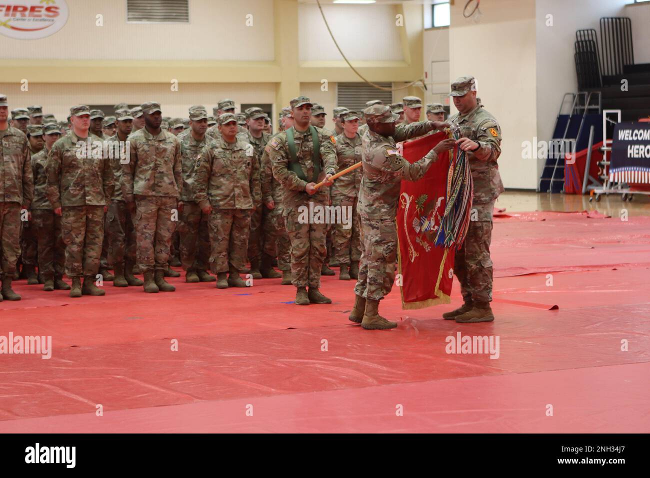 2nd Battalion, 18th Field Artillery Regiment uncased their colors ...