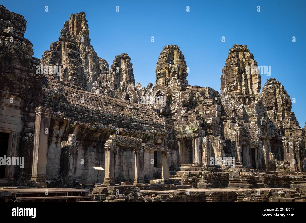 The ancient Bayon temple within Angkor Thom near Angkor Wat in Cambodia Stock Photo - Alamy