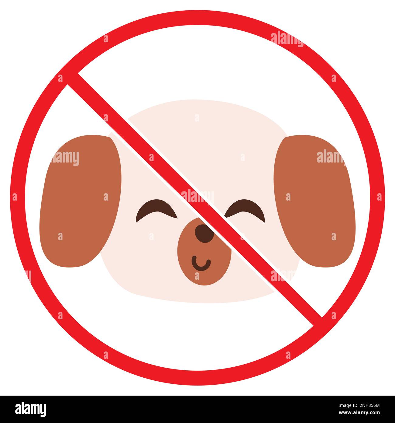 Vector illustration of No dogs allowed symbol isolated on white ...