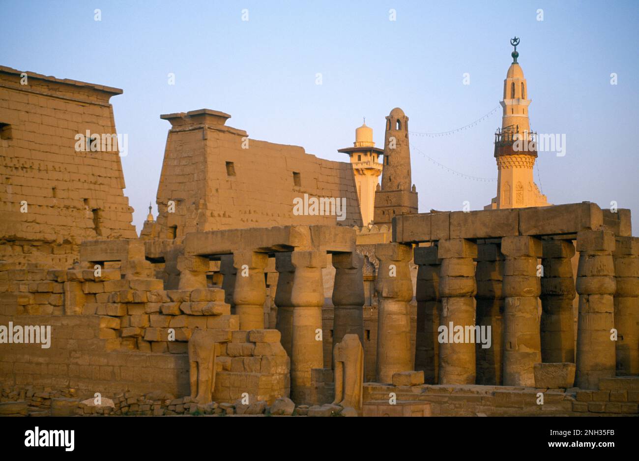 Luxor Egypt Luxor Temple and Abu El-Haggag Mosque Stock Photo - Alamy