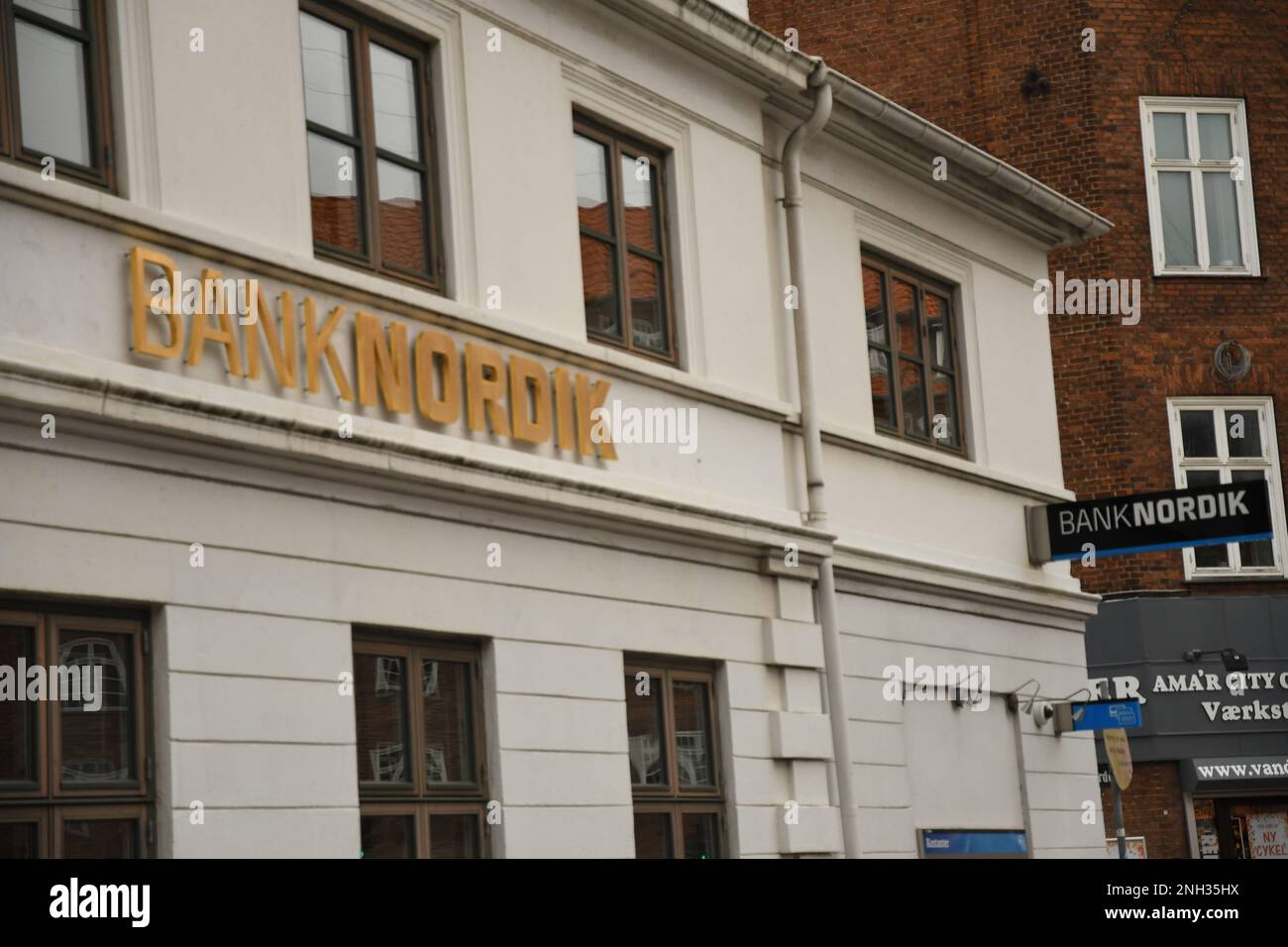 Copenhagen/Denmark 08 October 2018..Bnaknordik branch building on ...