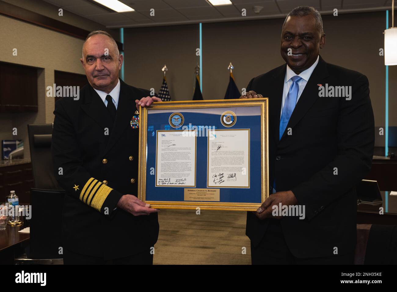 Secretary of Defense Lloyd J. Austin III meets with outgoing U.S ...