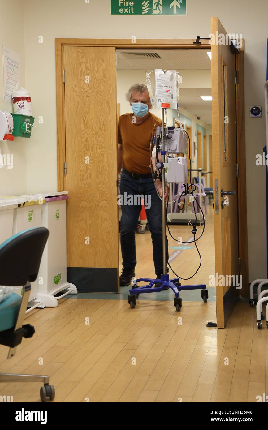 Cancer Patient having Chemotherapy Treatment with Intravenous Infusion ...