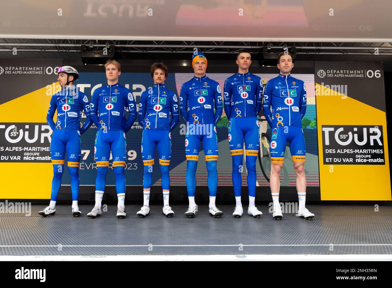 The team CIC U Nantes Atlantique (from L to R): Jordan Jegat, Rasmus ...