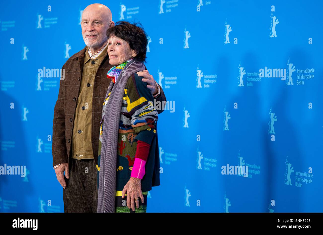 Berlin, Germany. 20th Feb, 2023. Actors John Malkovich and Geraldine ...