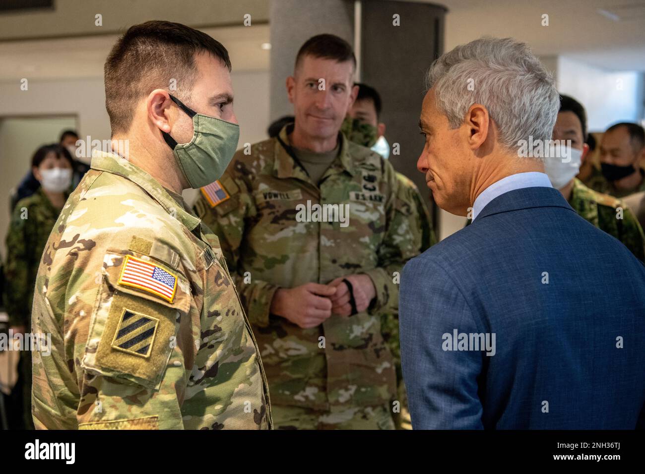 Maj. Gen. J.B. Vowell, U.S. Army Japan commanding general, briefs ...