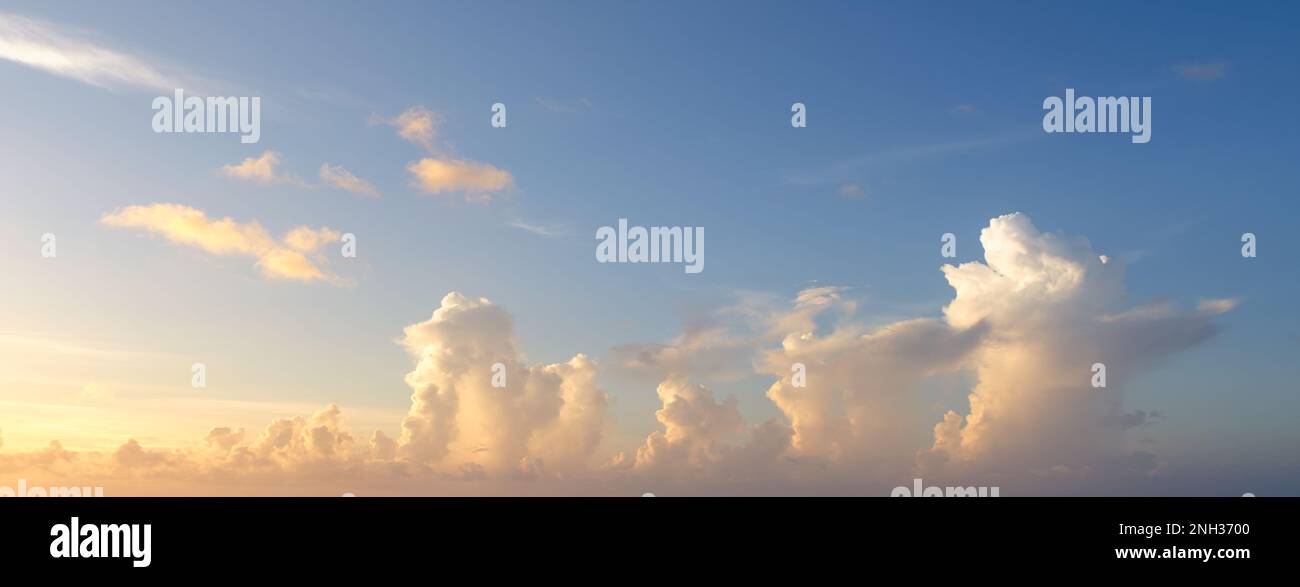 Beautiful colored cloudy evening sky. Sky with clouds at sunset ...