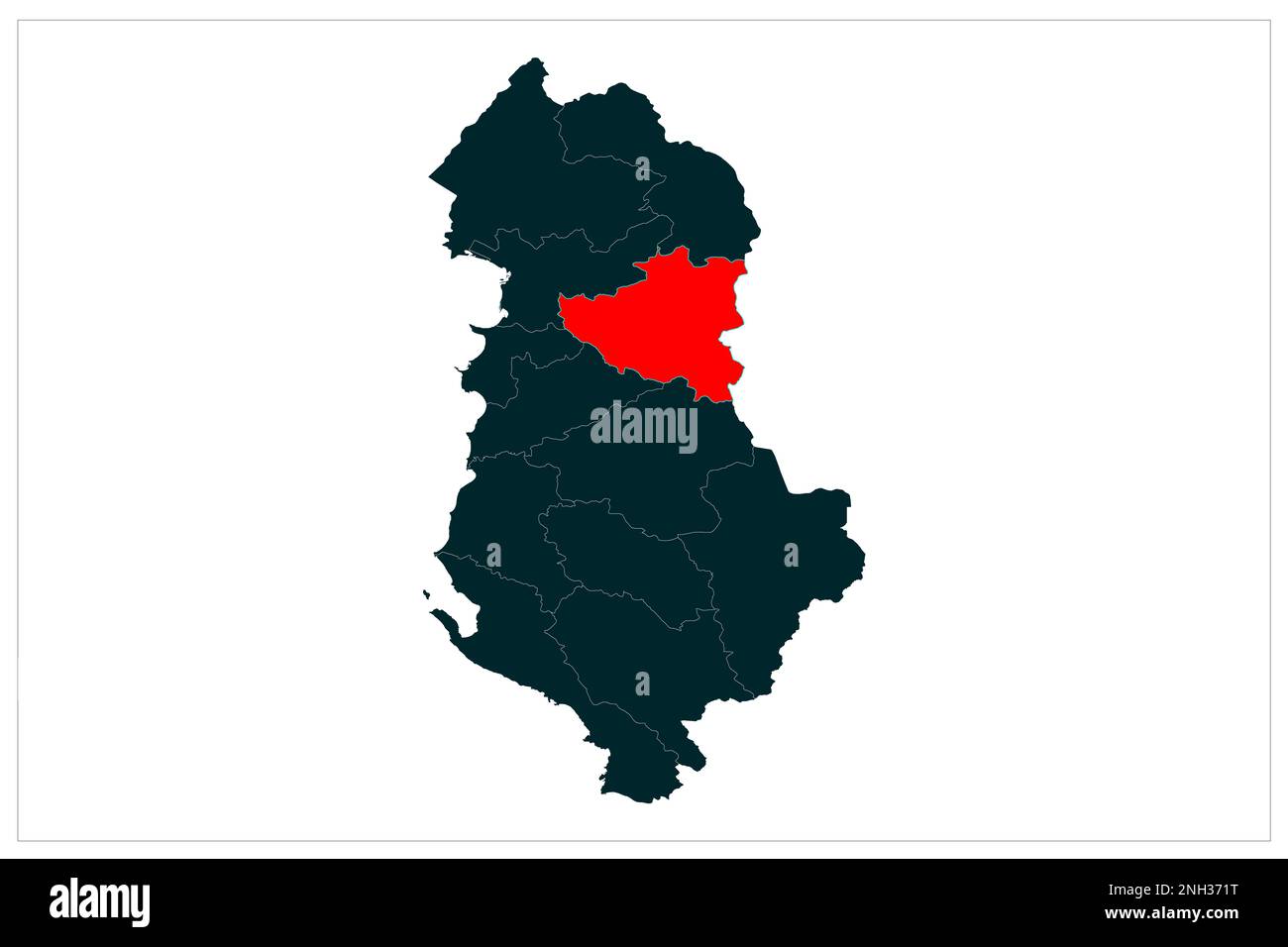 Diber Illustration on white background , Albnia Map Stock Photo - Alamy