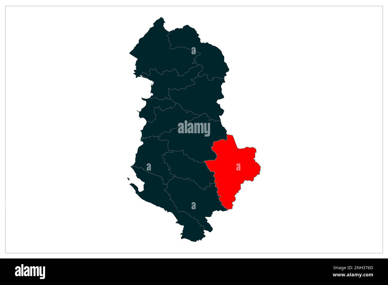 Korce Map illustration Albania map illustration on white background ...