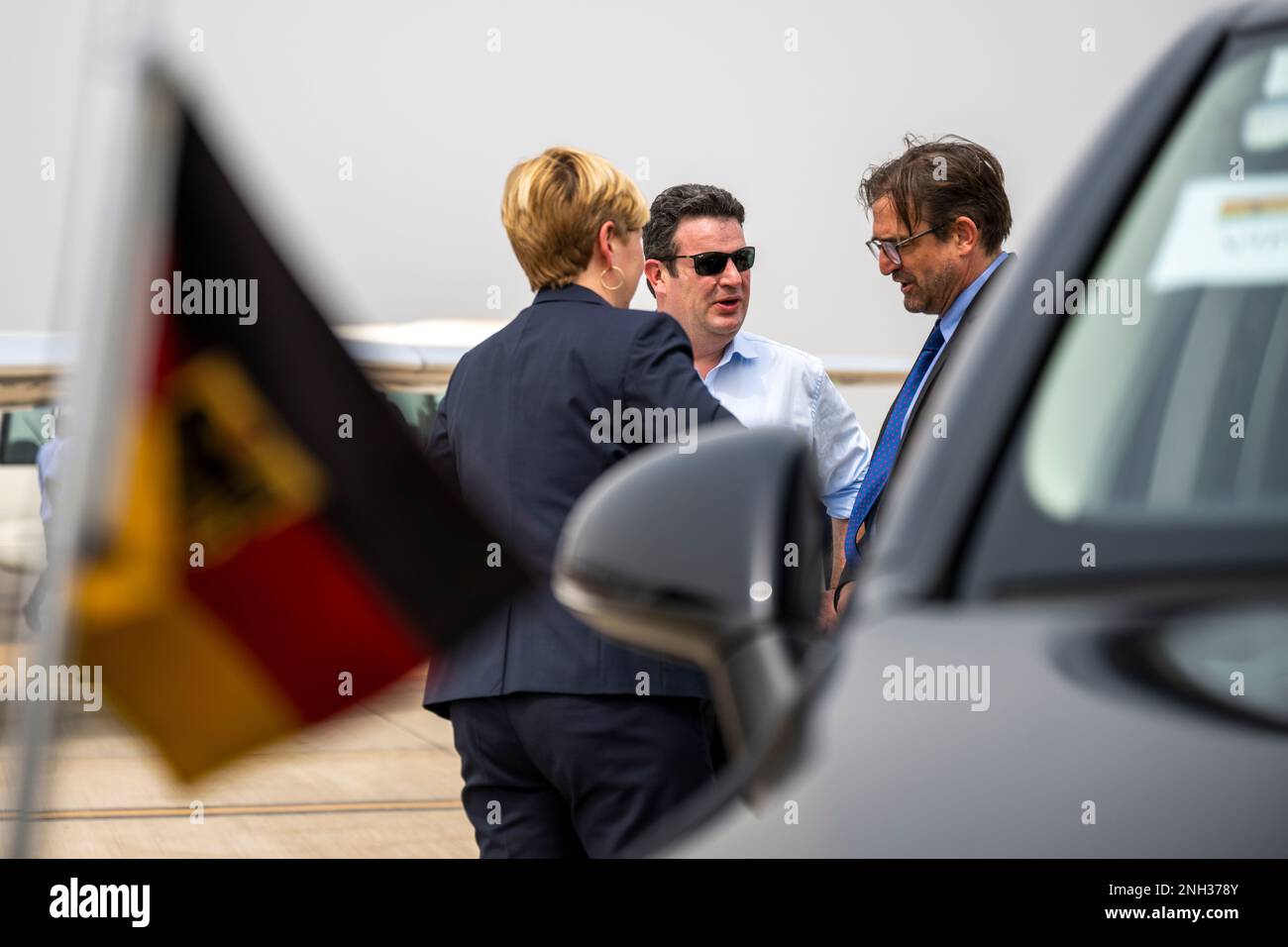 Accra, Ghana. 20th Feb, 2023. Hubertus Heil (SPD, M), Federal Minister ...