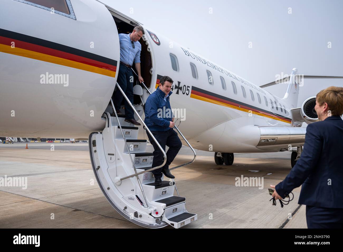 Accra, Ghana. 20th Feb, 2023. Hubertus Heil (SPD, M), Federal Minister ...