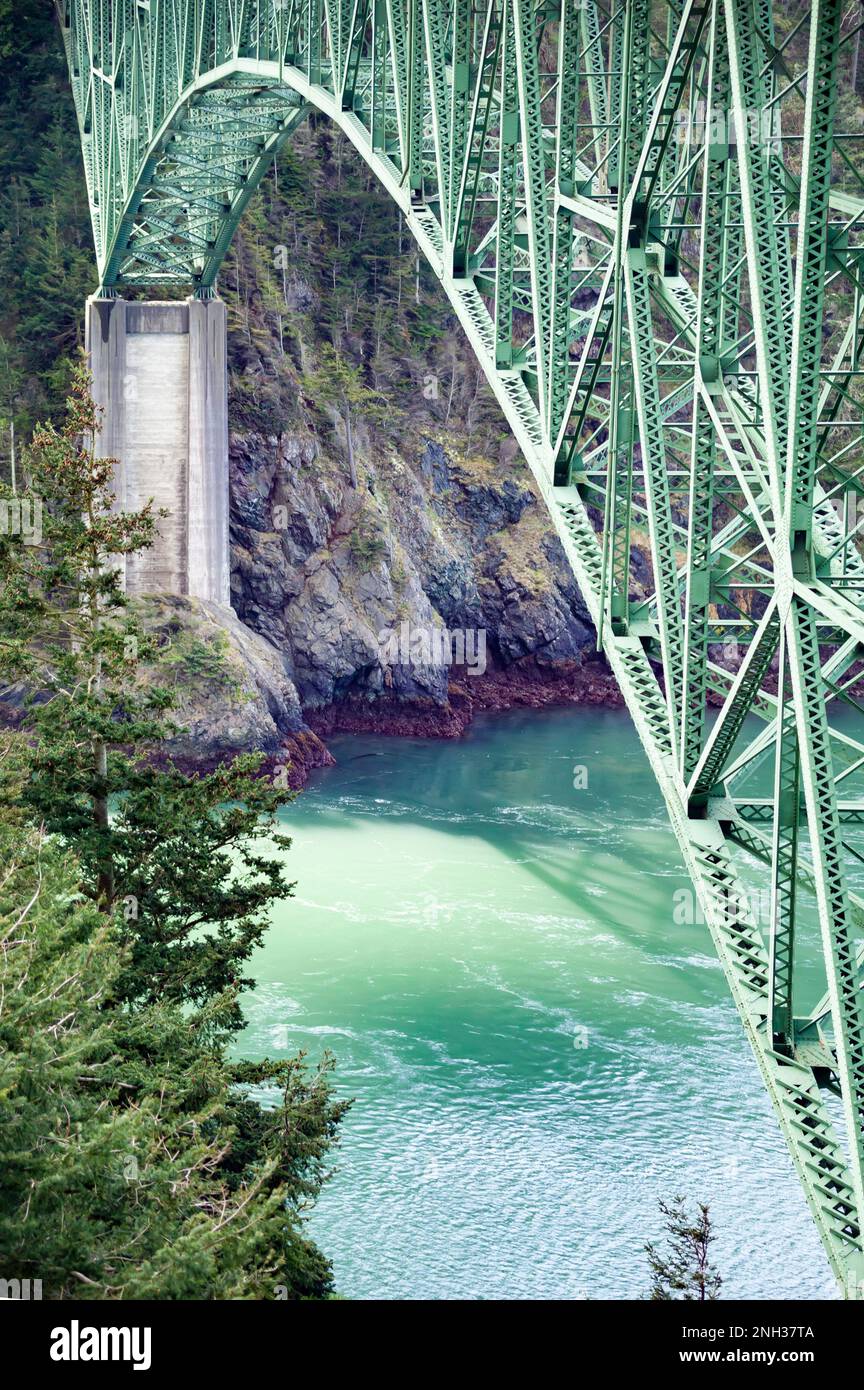Views of the Deception Pass Bridge, Washington State USA Stock Photo ...