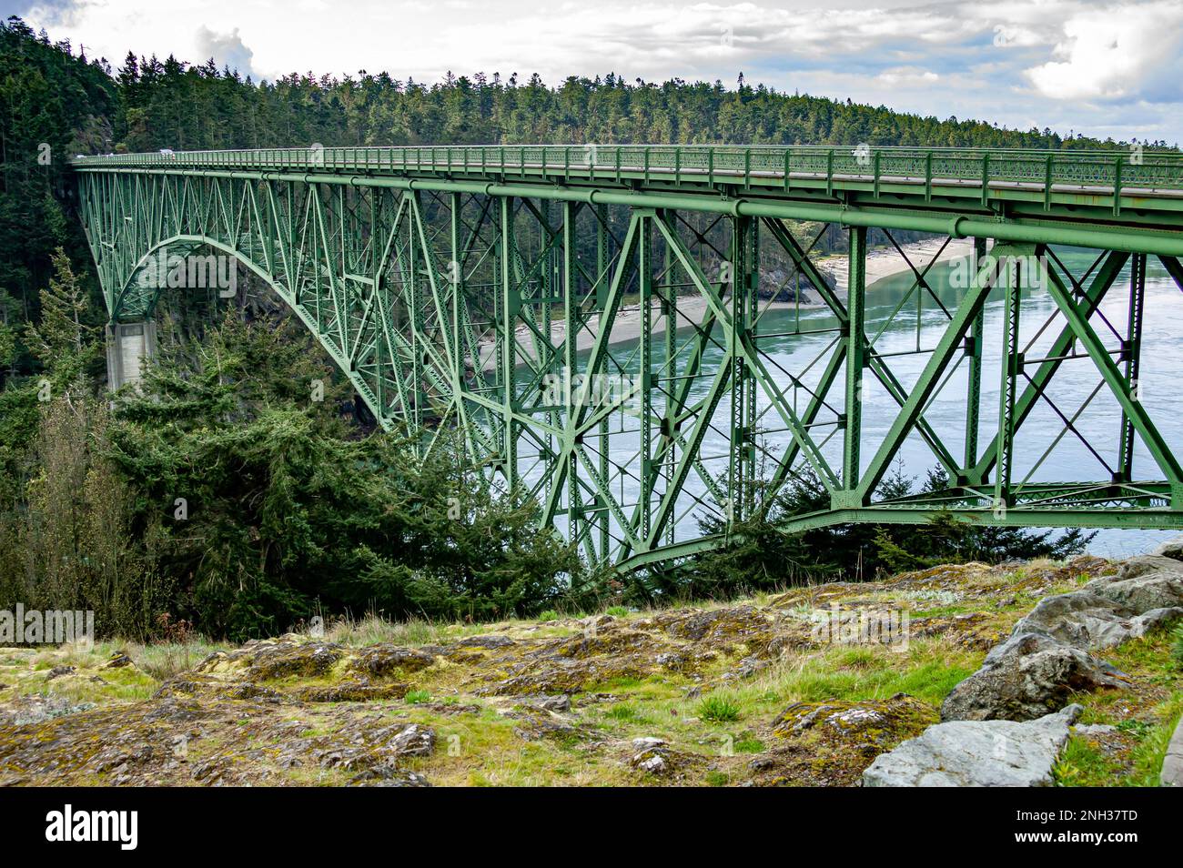 Views of the Deception Pass Bridge, Washington State USA Stock Photo ...